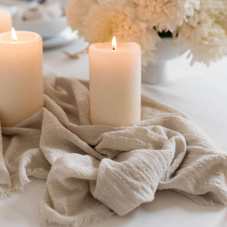 Maison Table Runners in Oatmeal